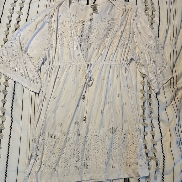 Dotti | Swim | Dotti White Crochet Swimsuit Cover Up Size Large | Poshmark